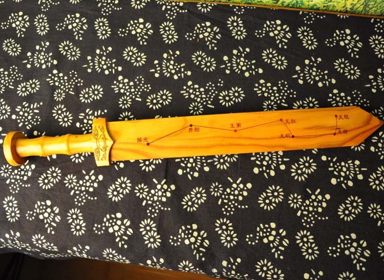 Natural Peach Wood 7 Star Sword W+ Rack Lucy Blessing Exorcise Evil ...