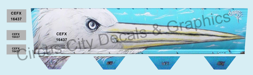 Egret CEFX Cylindrical Hopper Custom Graffiti HO Decals UP NS CN BNSF ...