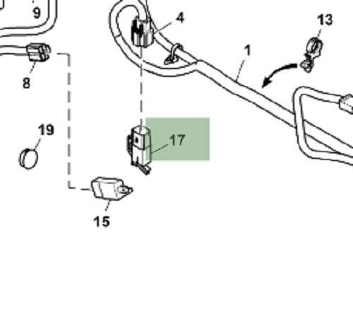 Genuine John Deere X380 Ride On Mower Lever Switch AUC12129 | eBay UK