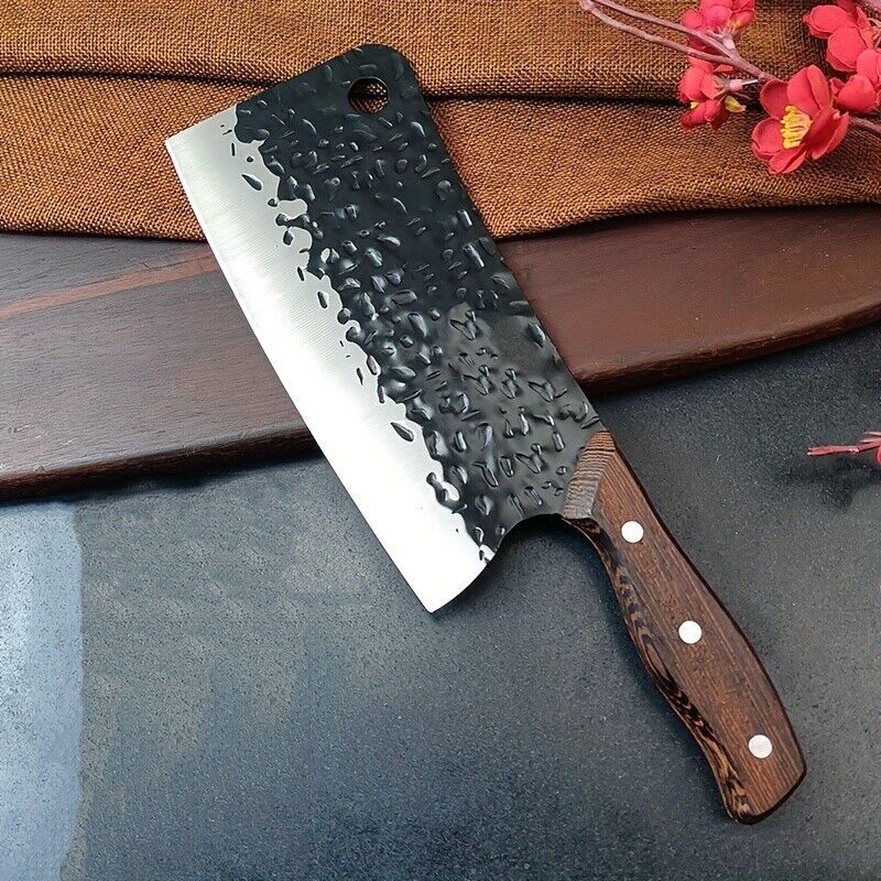 Heavy Duty Meat Bone Cleaver Knife Effortless Meat & Bone Cutting for ...