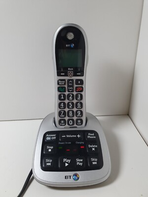 BT4600 Big Button Single Handset Cordless Phone Answer Machine Call ...