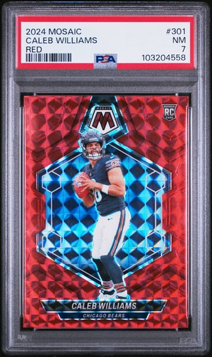 2024 PANINI MOSAIC RED #301 CALEB WILLIAMS ROOKIE RC PSA 7 | eBay