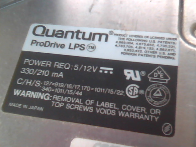 Hard Disk Drive IDE Quantum ProDrive LPS 340AT RR34A492 02-E | eBay