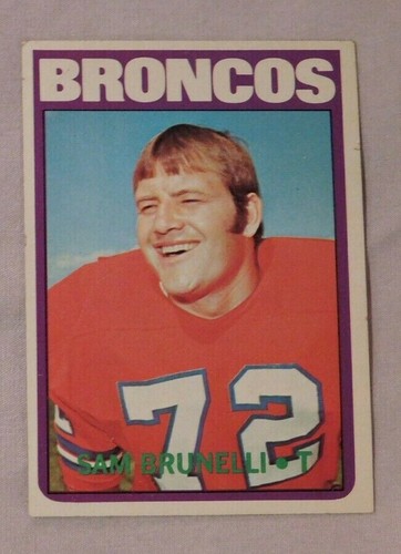 1972 Topps Sam Brunelli Broncos #208 Football Card vg | eBay