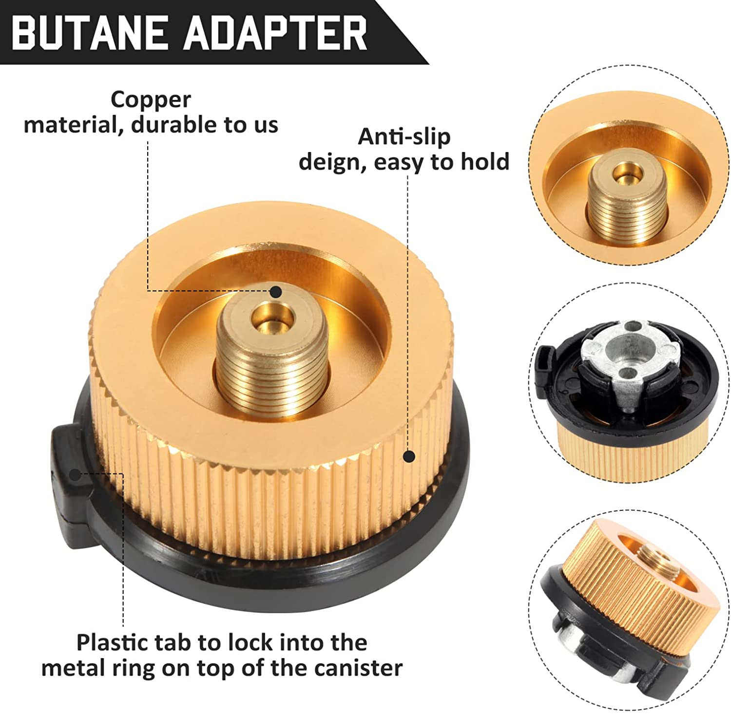 3PCS Propane/Isobutane/Butane/Refill Adapters Set, Propane to Butane ...