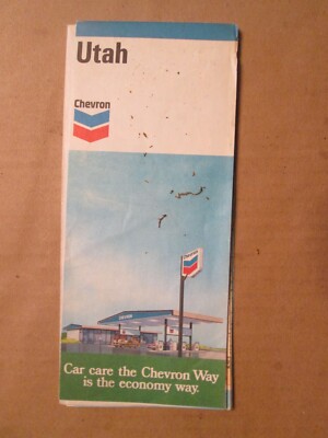 Chevron Highway Road Map of Utah 1976 | eBay