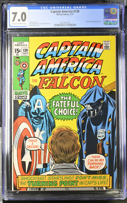 Captain America #139 CGC 7.0 - 1971 - Lee/Romita - Cap as a cop | eBay
