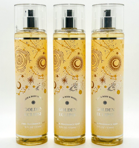 3-Pack Bath & Body Works GOLDEN ECLIPSE Fragrance Mist Spray Full Size ...