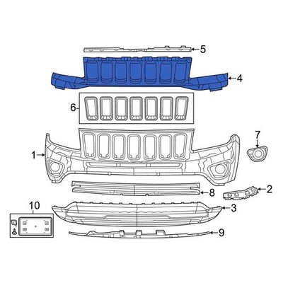 For Jeep Compass 2014-2017 Jeep 68213198AB Front Bumper Cover Spacer ...