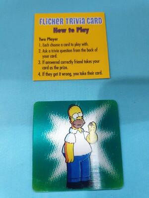 The Simpsons 🏆Flicker Trivia Card Allen's🏆FREE POST | eBay Australia
