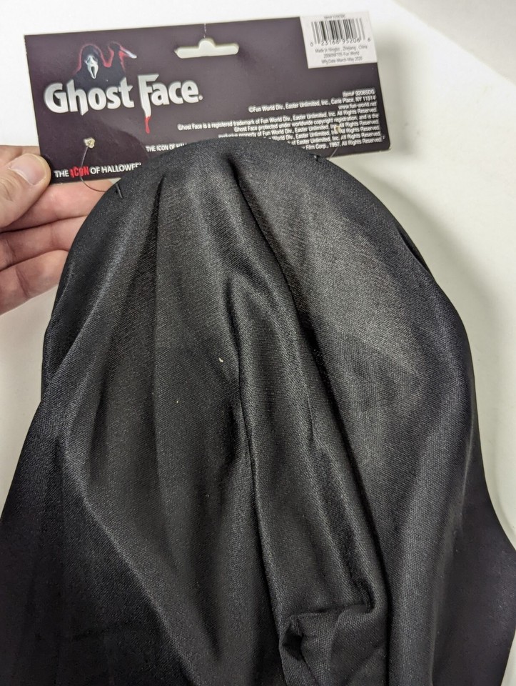 NWT Scream Ghostface Mask Fun World hooded ghost face halloween scary ...