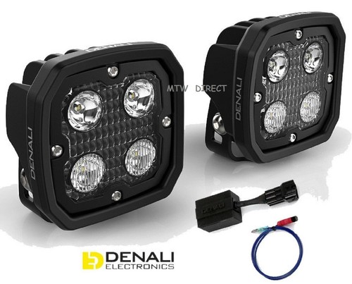 DENALI 2.0 D4 LED Motorcycle Spot Light Kit + Dual Intensity Switch ...