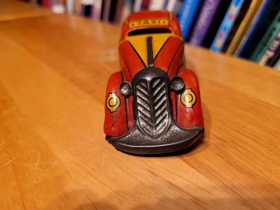 NICE VINTAGE 1930'S MARX TIN LITHO RED WIND UP TRICKY TAXI | eBay