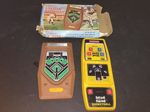 Vintage Electronic Game LOT Coleco Basketball & Tandy 2-Player Baseball ...