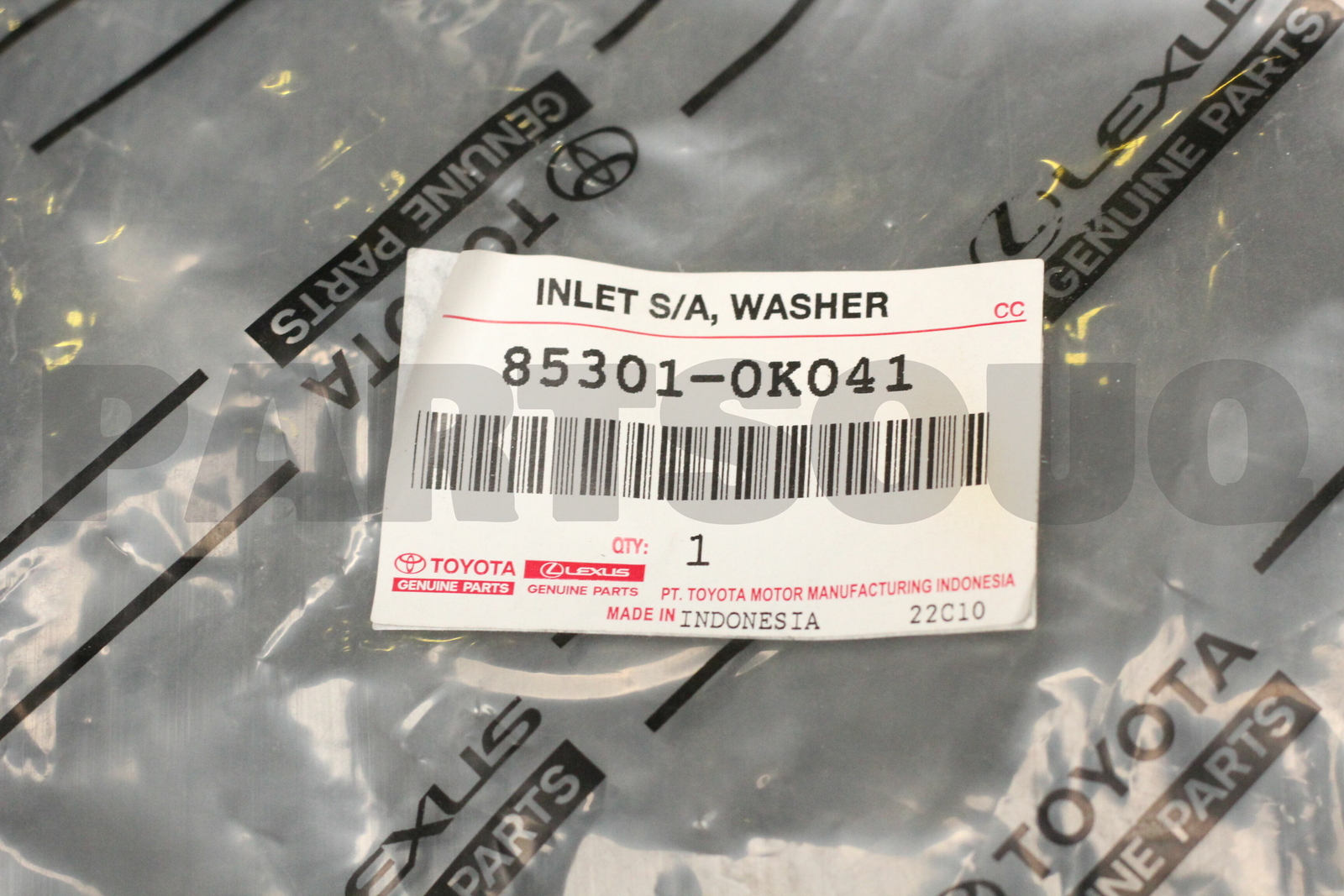 Toyota Genuine OEM 85301-0k041 Inlet Sub-assy Washer 853010K041 for ...