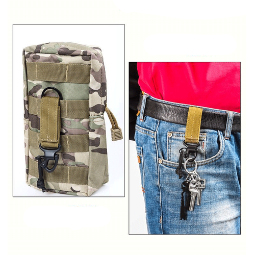 Tactical Molle Carabiners EDC Belt Key Chain Hooks Nylon Webbing Key ...