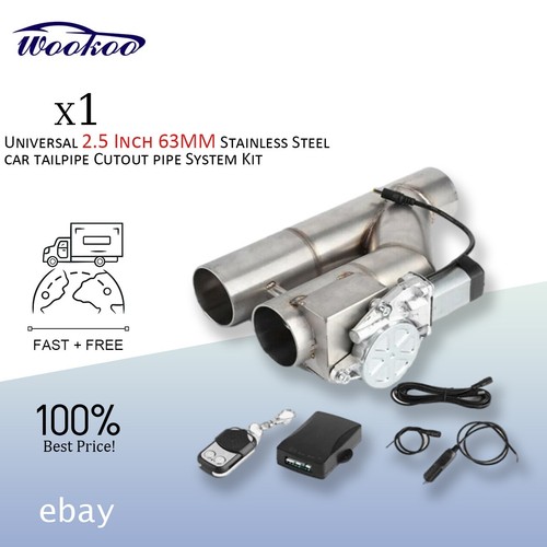 2.5" 63mm Remote Control Electric Tail pipe Downpipe Cutout E-Cut Out ...