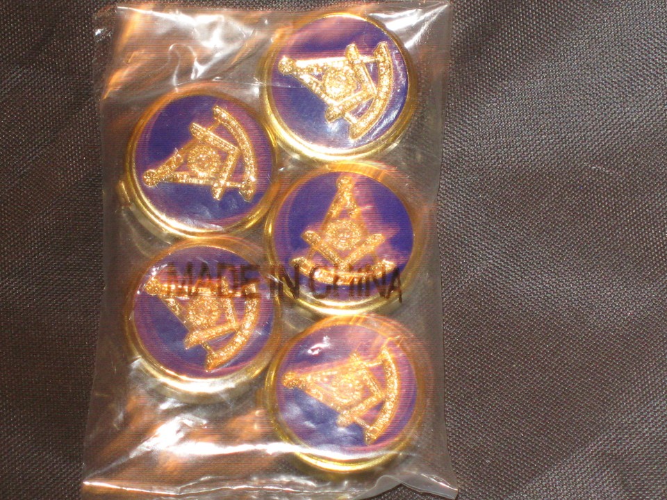 Masonic Button Covers Tuxedo Square Compass Past Master York Rites ...