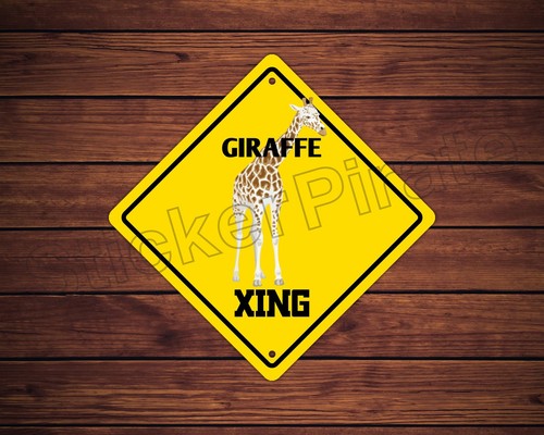 *Aluminum* Giraffe Crossing Funny Metal Novelty Sign 12"x12" | eBay