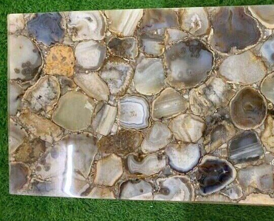 Wild Agate Gemstone Dining Table, Handmade Furniture, Agate Luxury Furniture Dec | eBay