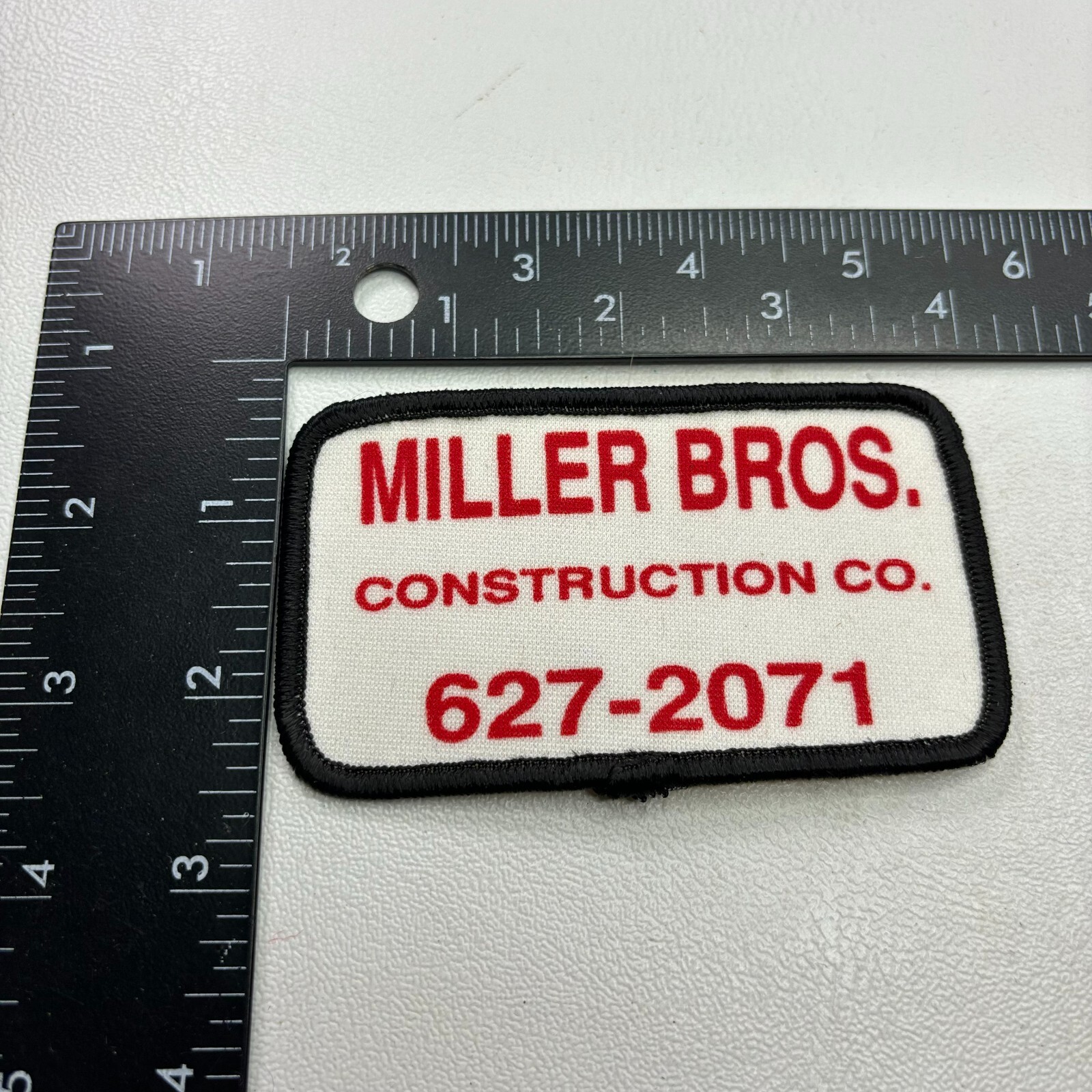 Vintage MILLAR BROTHERS CONSTRUCTION COMPANY Patch uniform advertising ...