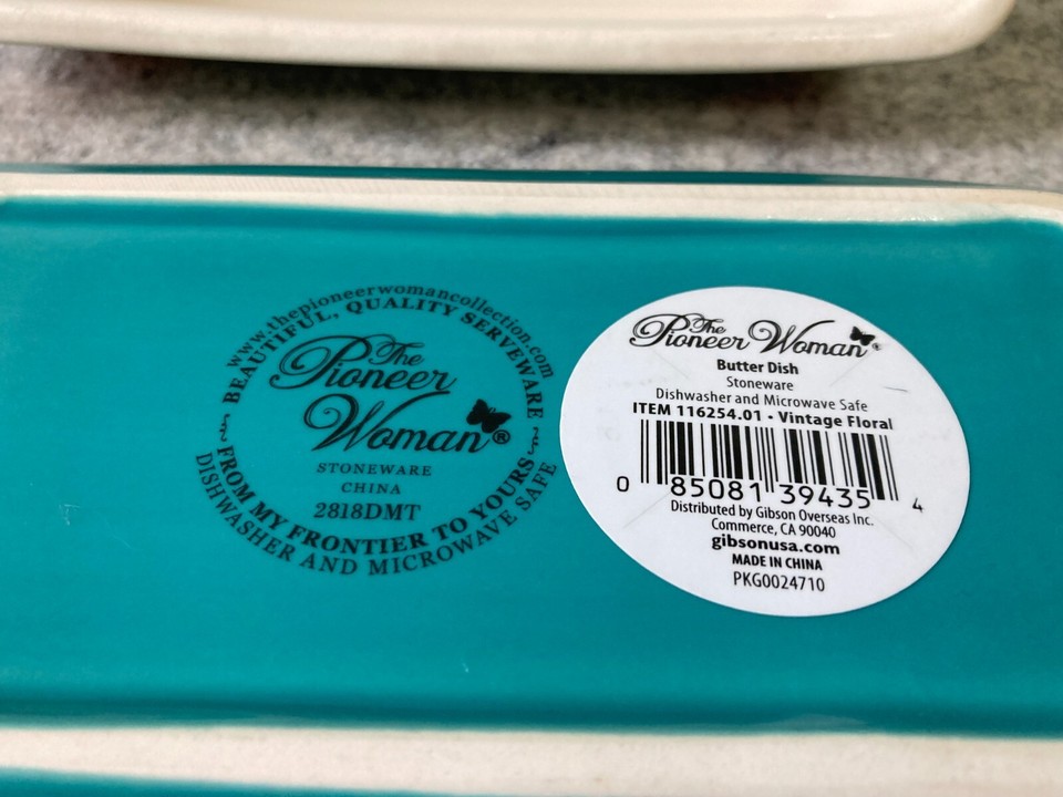 The Pioneer Woman Floral Butter Dish Vintage Butter Makes Everything ...
