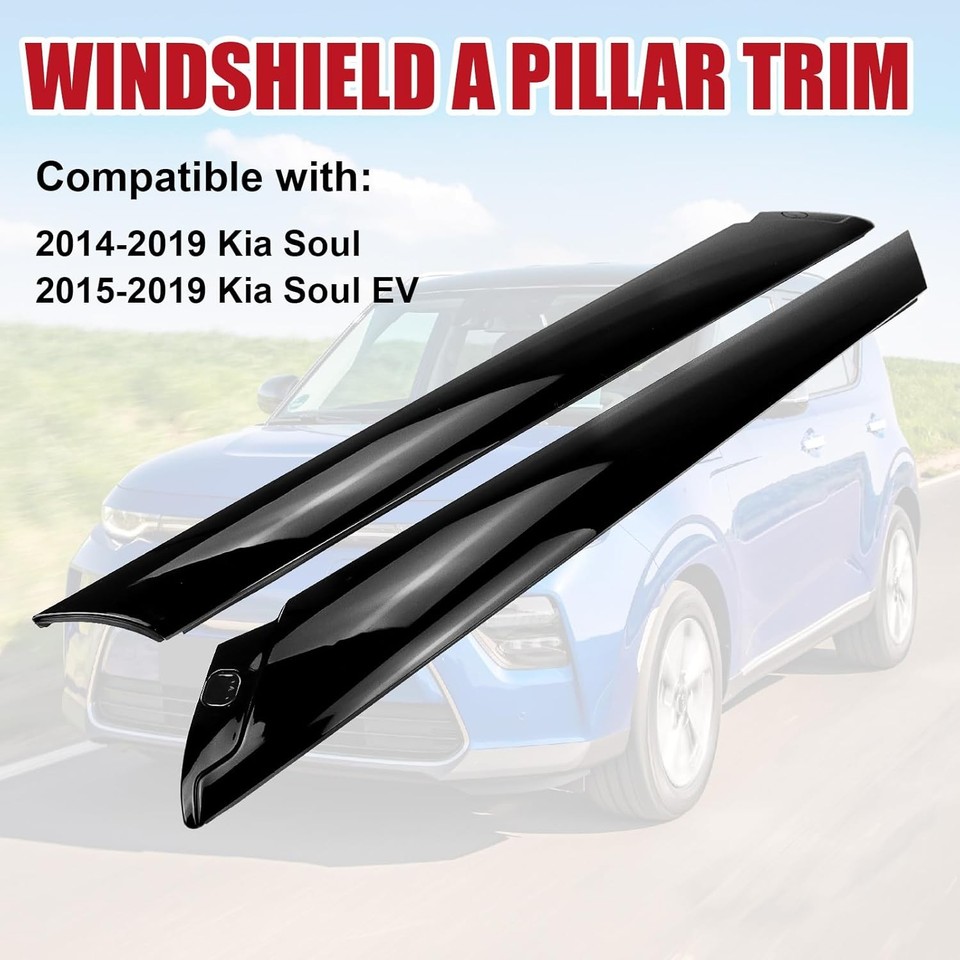 2pcs Front LH & RH Outer Windshield A Pillar Trim Kit Compatible with ...