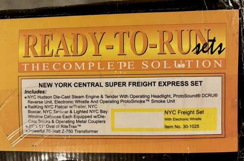 MTH Rail King NYC Super Freight Express O-Gauge Train Set w/Hudson ...