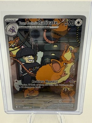 Pokemon Raticate Illustration Team Rockets 202/182 IR Destined Rivals ...