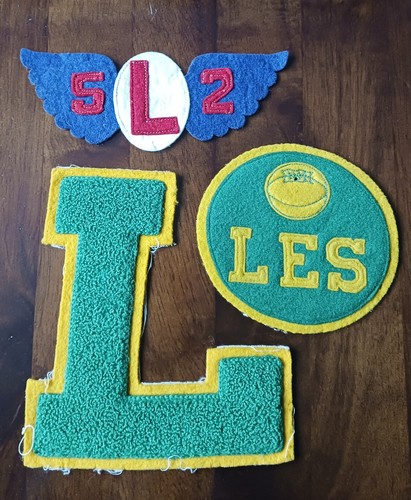 VINTAGE LETTERMAN JACKET PATCHES LOT LYNBROOK HIGH SCHOOL L, 1952, LES ...