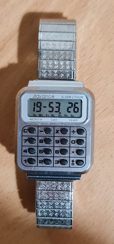 Advance Vintage Calculator Alarm Watch LCD | eBay
