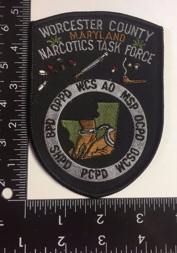 Worcester County Maryland Narcotics Task Force Cloth Patch | eBay