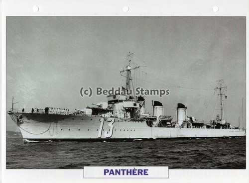 1924 Panthère Chacal-Class Destroyer Ship / France Warship Photograph ...