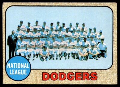 1968 Topps Baseball #168 Los Angeles Dodgers Team Card | eBay