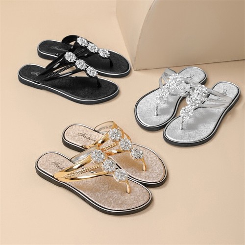 Ladies Womens Flip Flops Beach Summer Toe Post Pvc Sandals Surf Girls ...