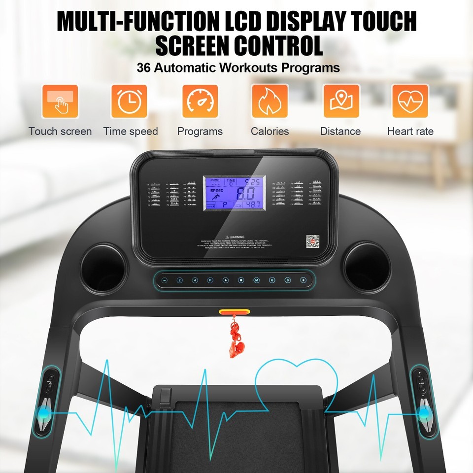 18inch Wider Running Belt Treadmill 3.25hp Quiet Powerful Treadmill ...