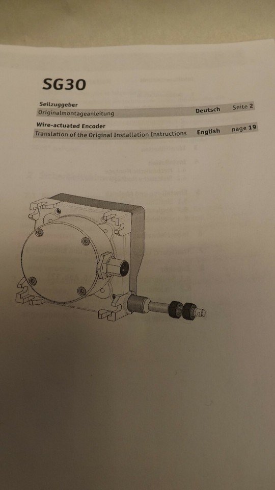 SIKO Wire-actuated encoder SG31 3000 mm & Absolute encoder WV36M/CAN | eBay