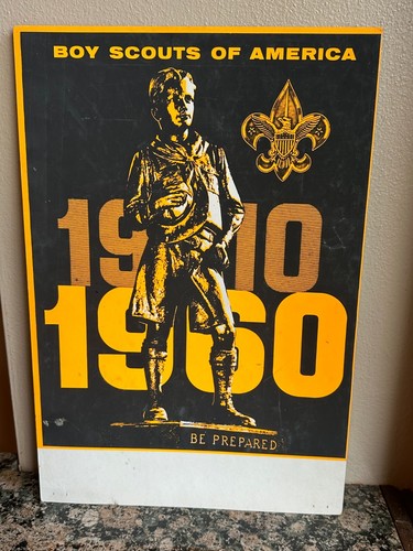 Original 1960 Boy Scouts of America 50th Anniversary BSA Poster Silk ...