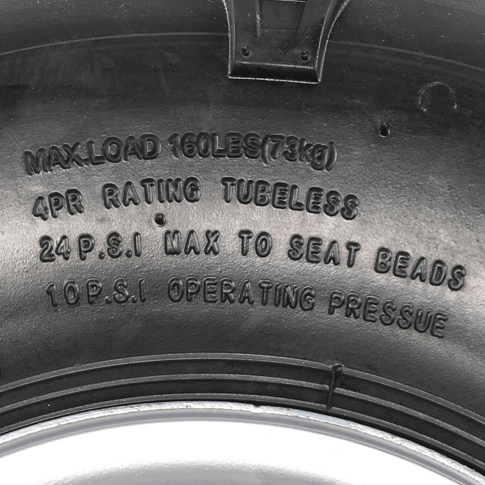 4pc 7" inch Wheel 3 Lug Rim Tire 16x8-7 for ATV Go kart Taotao 125CC ...