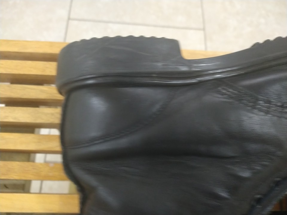black leather Red Wing 4473 steel-toe firefighter boots with a zipper ...