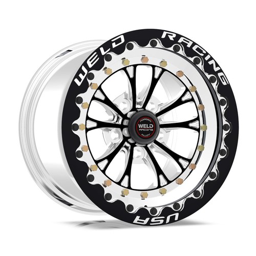 Weld Racing 84B 512212Mb V Series Drag Wheel Blk 15X12 5X4 5 Bc 6 0 Bs ...