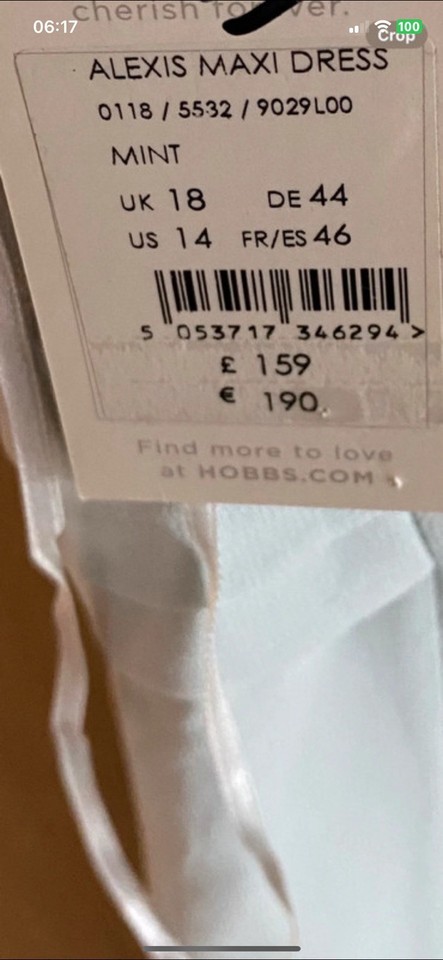 Hobbs Alexis Maxi Dress Mint NWT Sz 18 Rrp £159. Wedding/races ...