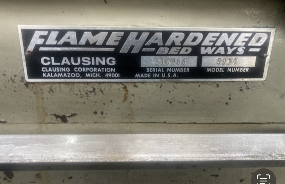 Clausing 12” X 36” Lathe Model: 5914 W/ Taper Attachment & Tooling 220V ...