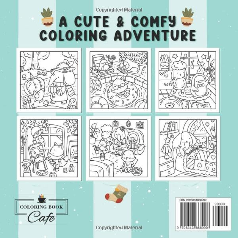 Comfy Life: Cute and Comfy Coloring Book for Adults and Teens Featuring ...