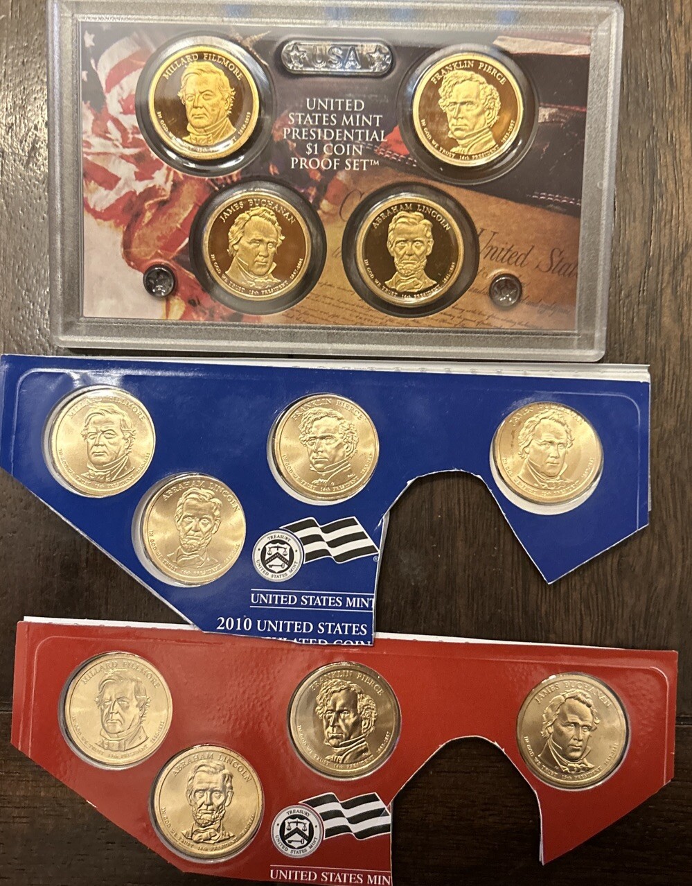 2010 P D UNCIRCULATED & S PROOF Presidential Dollar Set (12) Coins #218 ...