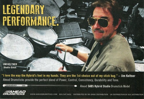 2015 small Print Ad of Ahead Drumsticks w Jim Keltner | eBay