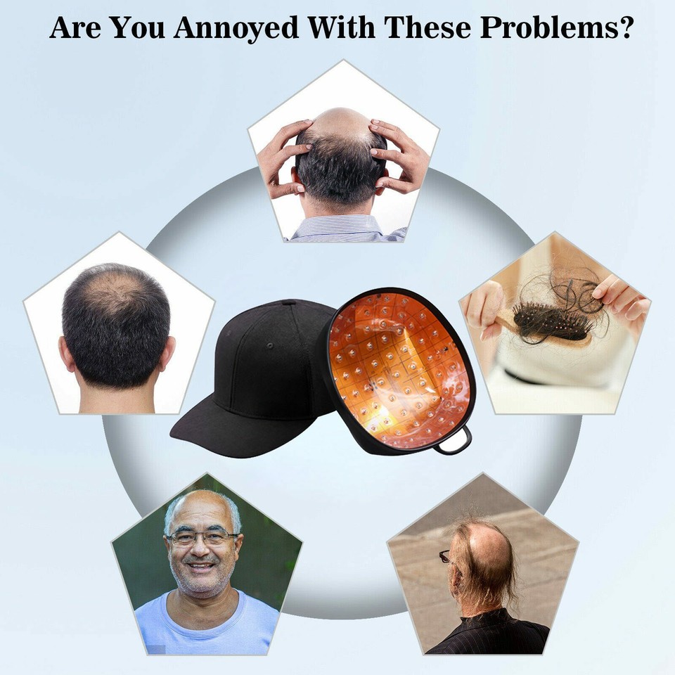 650nm Led Laser Hair Growth Cap Hat Hair Loss Therapy Hair Regrowth ...