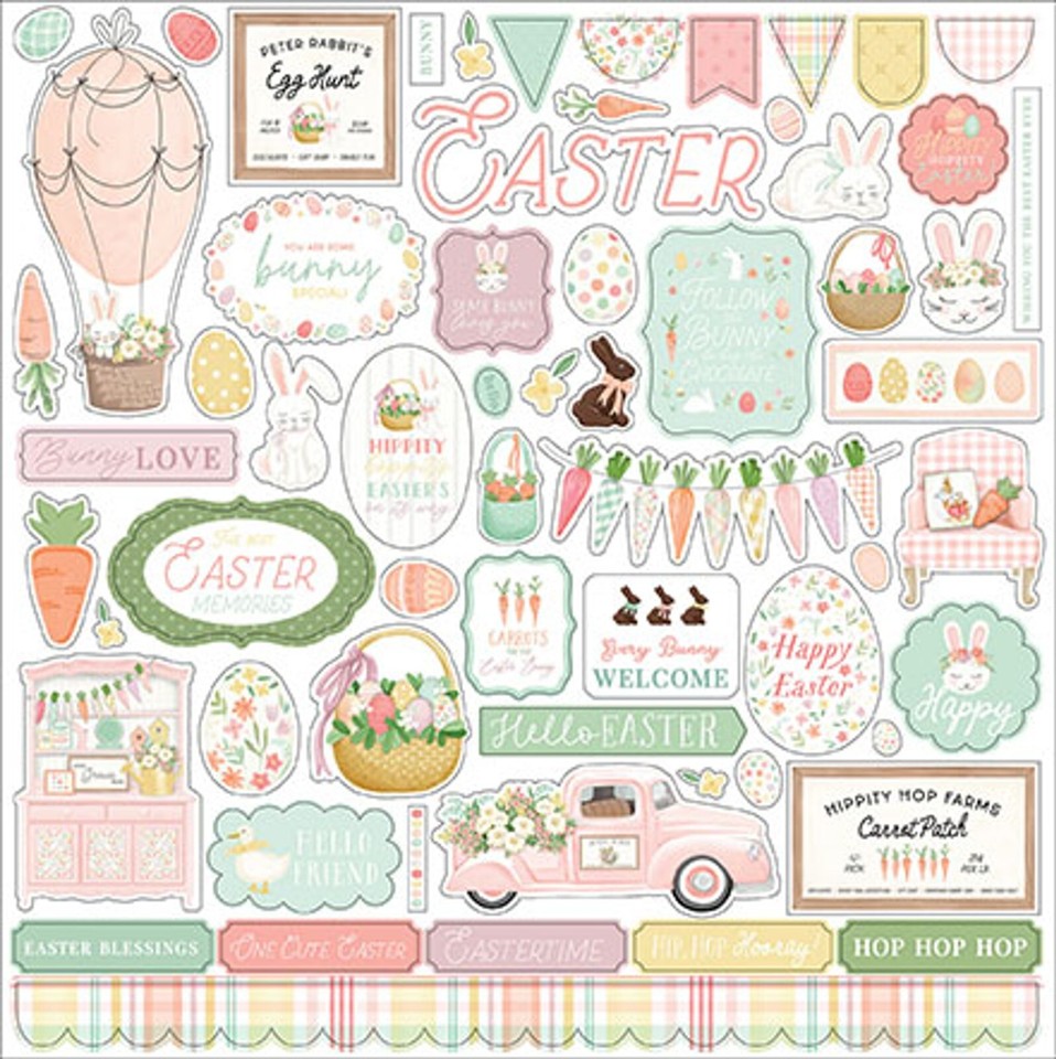 Carta Bella HERE COMES EASTER 12x12 Collection Kit Scrapbook Spring ...