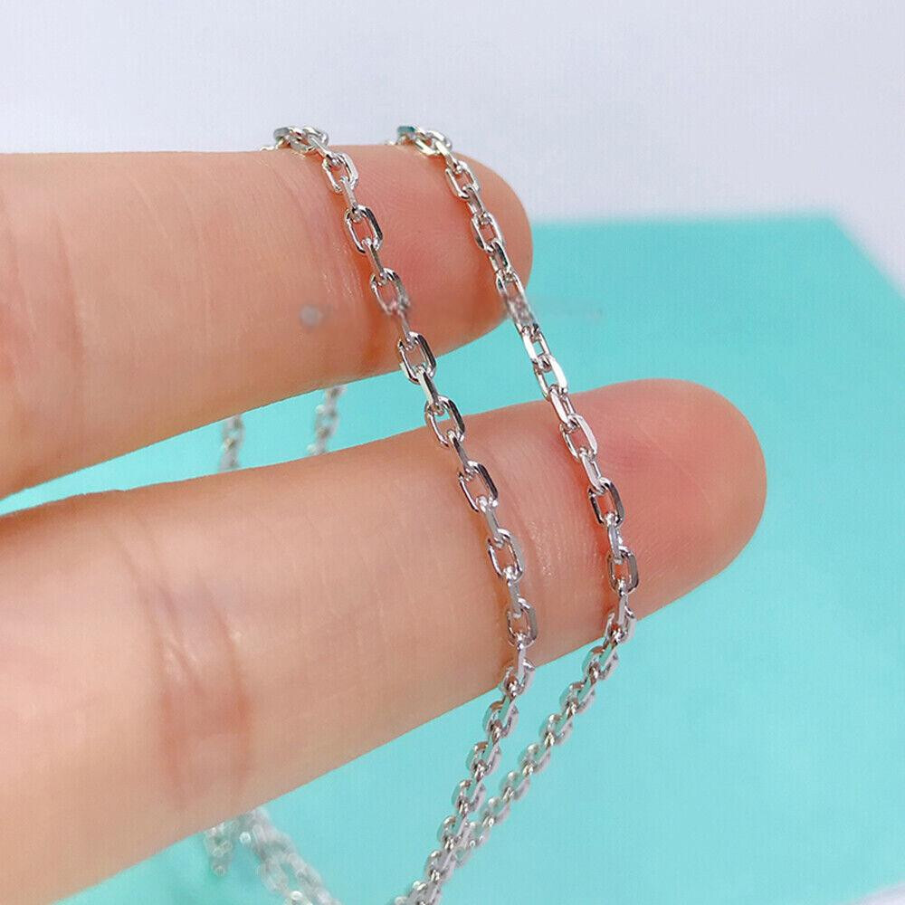 Pure Pt950 Platinum 950 Chain 1.2mm Lucky O Link Necklace 2.7-2.9g 17.9inch | eBay