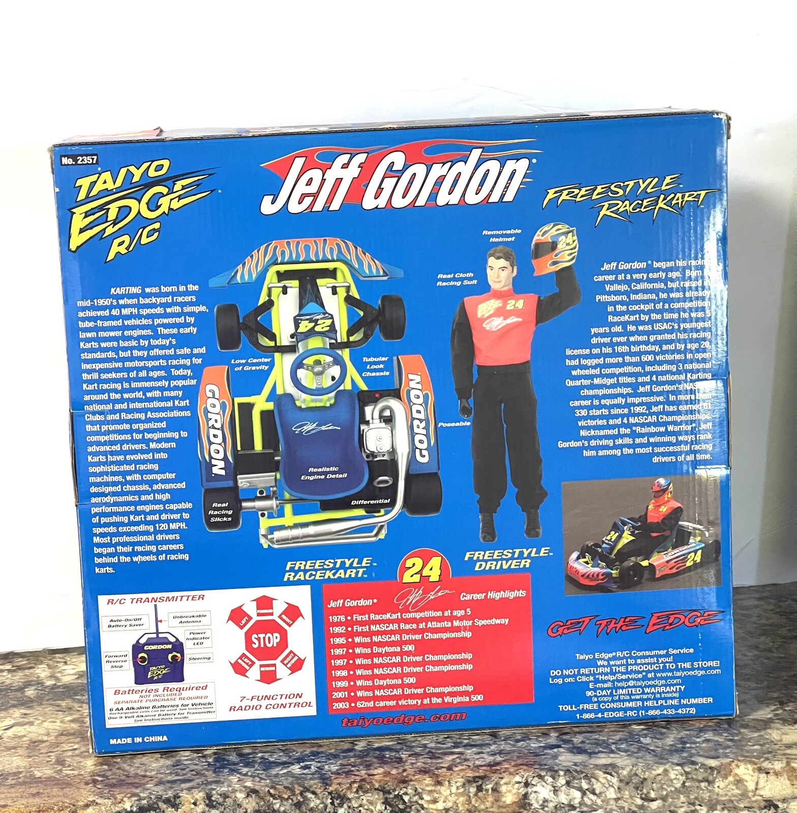 TAIYO Edge RC Jeff Gordon Freestyle RACEKART Racing Go Kart 27mhz ...